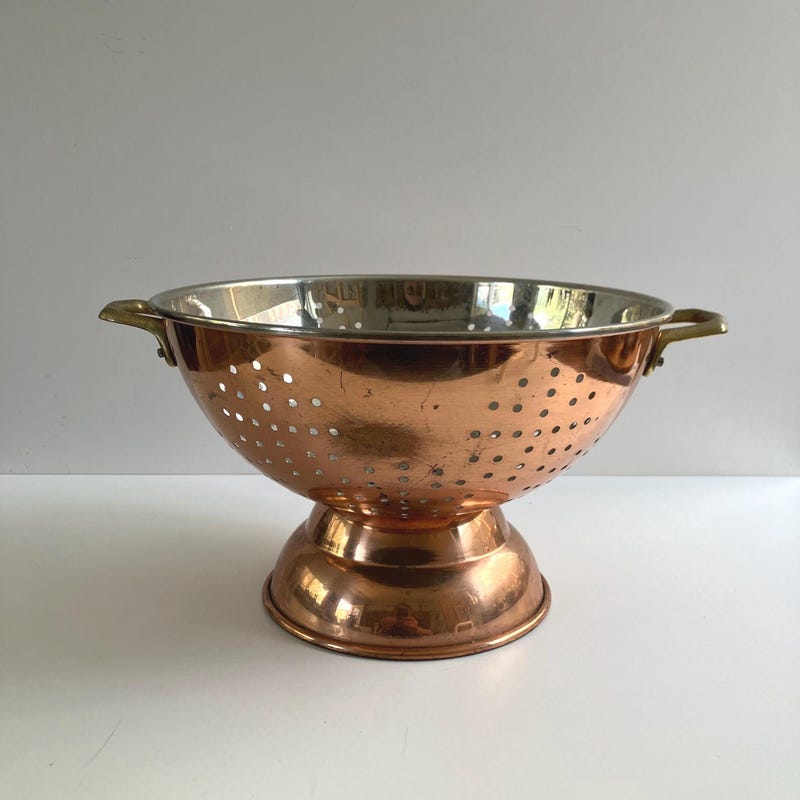 Copper Colander - Etsy
