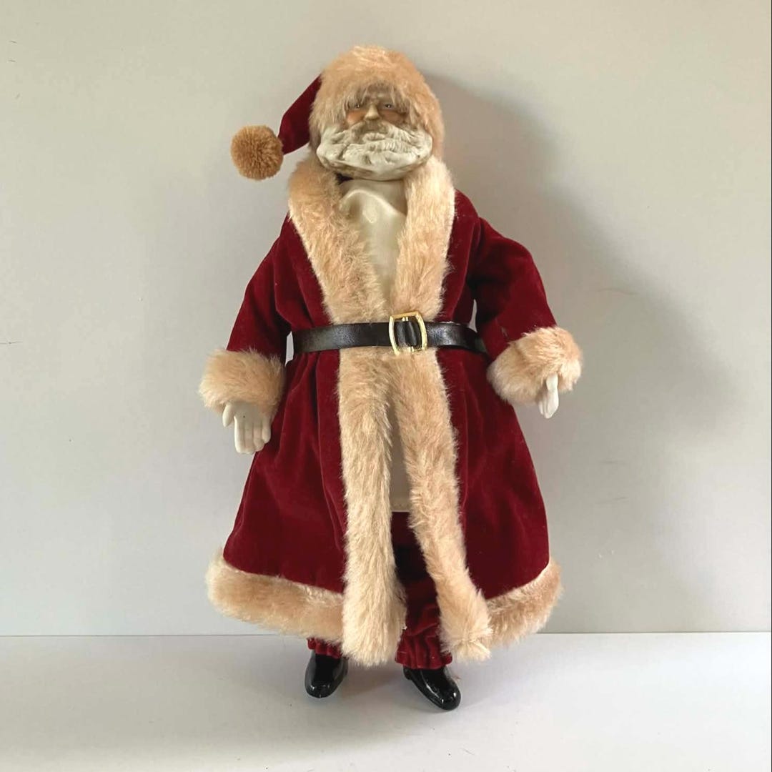 Vintage Santa Claus Figure / Old World Father Christmas With Porcelain ...