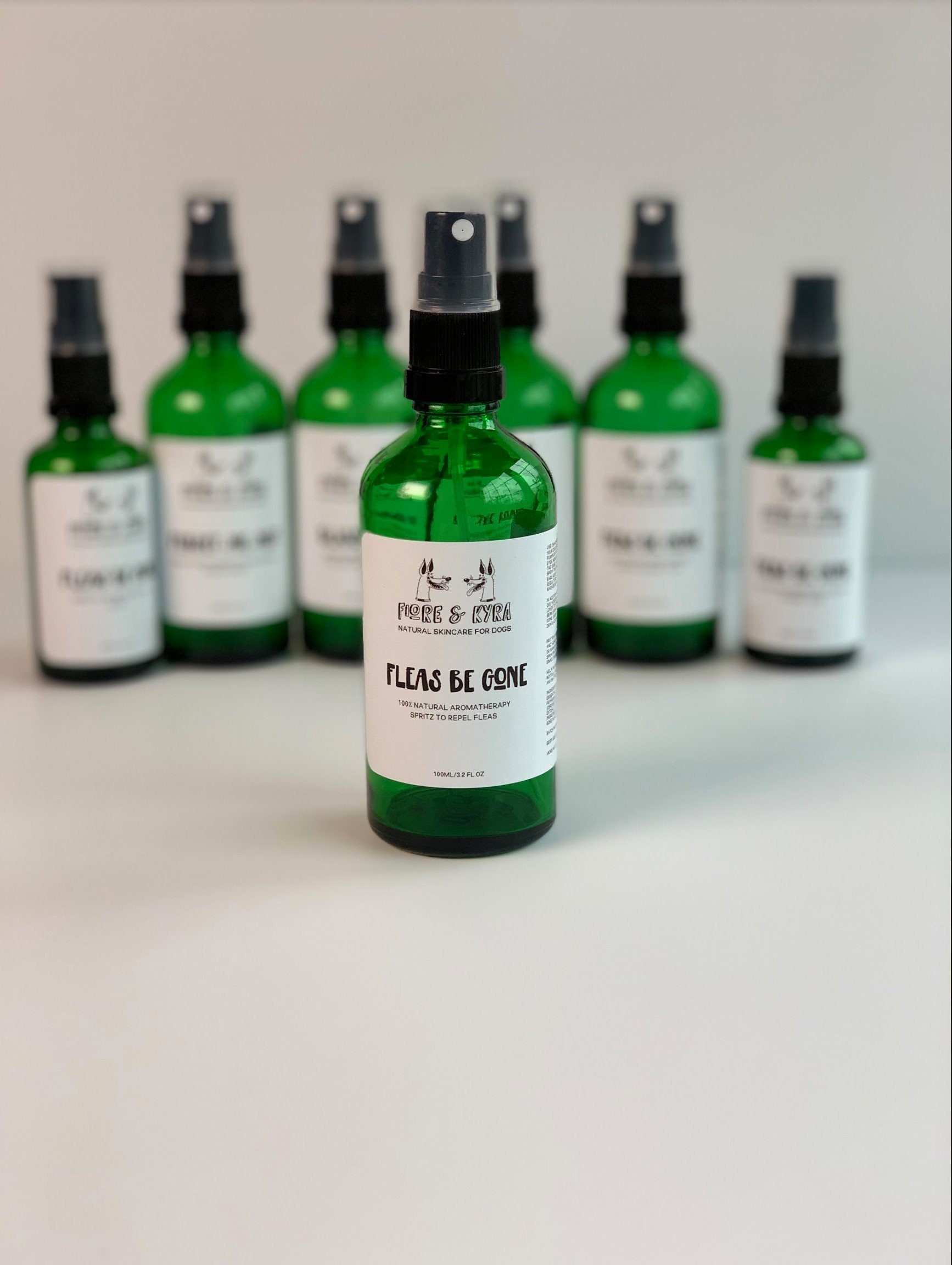 FLEAS BE GONE 100% Natural Aromatherapy Spritz to Repel Fleas. Crystal Infused. 100ml/3.2 Fl.oz ...