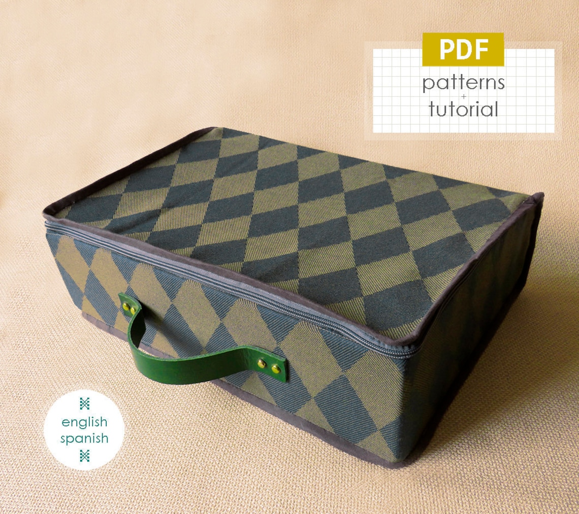 Fabric Suitcase. PDF PATTERNS + Tutorial (INSTANT Download). English ...