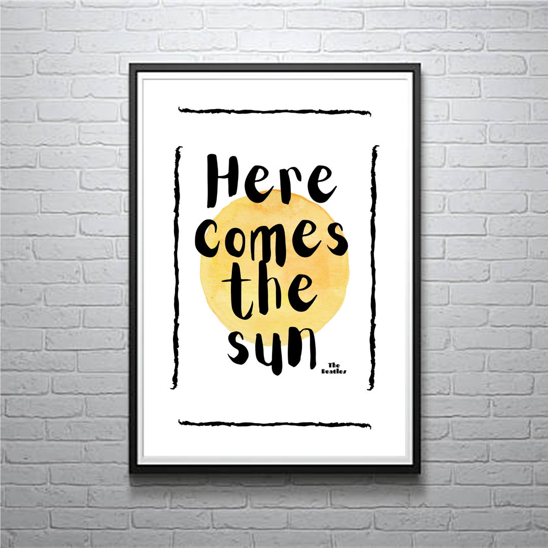 Beatles Song Lyricsa4 Print Art Instant Downloadable Itemprint at ...