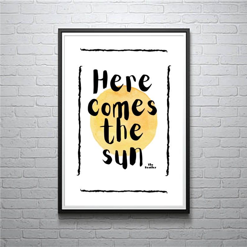Beatles Song Lyricsa4 Print Art Instant Downloadable Itemprint at ...