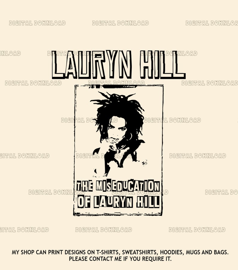 Lauryn Hill Png, Vintage Lauryn Hill Png, Rock Pop Music Png, Gift for ...