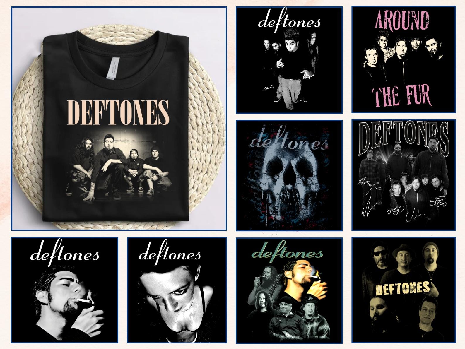 Bundle DEFTONES T Shirt Design. PNG Digital 4500x5100 Px. ROCK, Metal ...