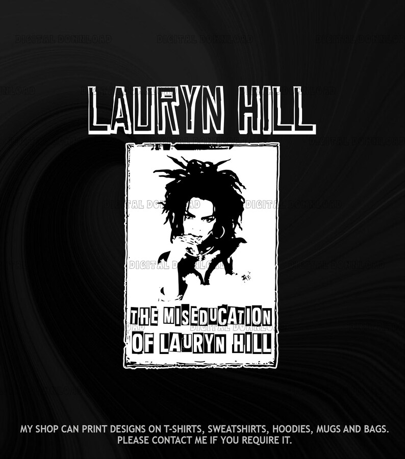 Lauryn Hill Png, Vintage Lauryn Hill Png, Rock Pop Music Png, Gift for ...