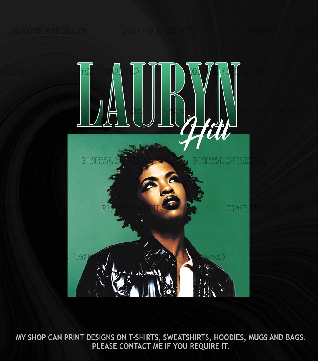 Lauryn Hill Png, Vintage Lauryn Hill Png, Rock Pop Music Png, Gift for ...