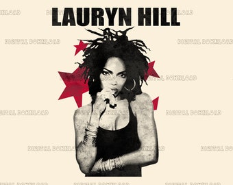 Lauryn Hill Png, Vintage Lauryn Hill Png, Rock Pop Music Png, Gift for ...