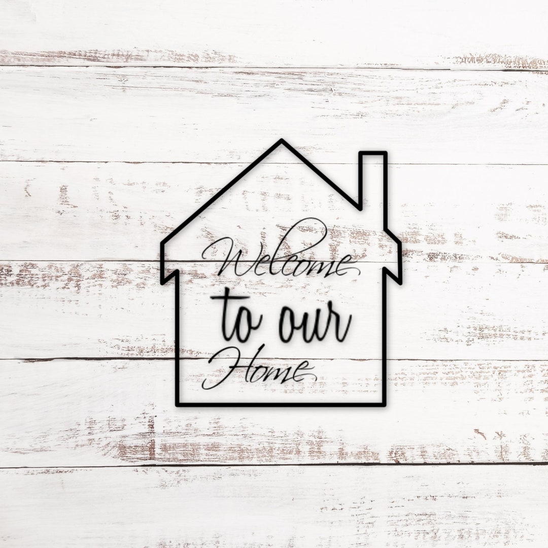 Welcome Home Vinyl Decal: Modern Housewarming Decor - Etsy