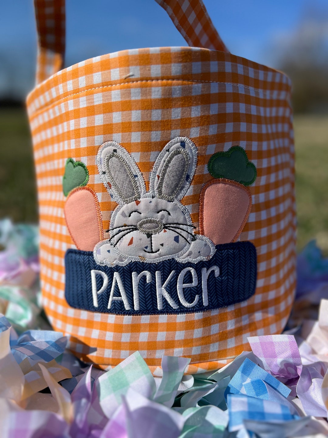Personalized Easter Basket / Embroidered Easter Basket / Monogrammed ...