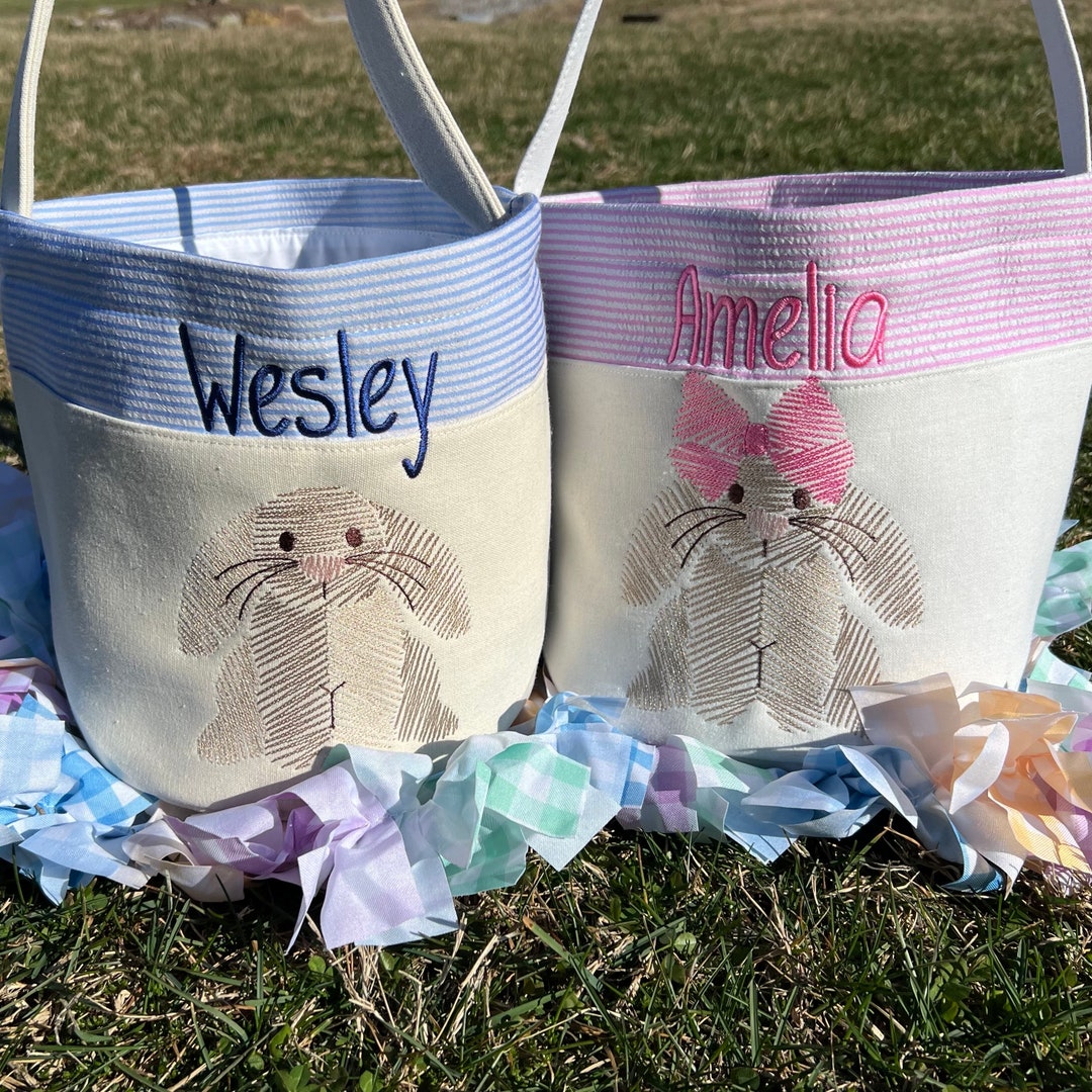 Personalized Easter Basket / Embroidered Easter Basket / Monogrammed Easter Basket / Custom ...