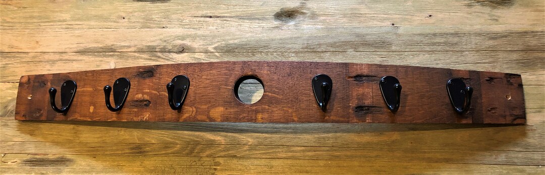 Beer Barrel Stave Rack (pot Rack, Coat Rack, Bag Rack, Hat Rack, Towel ...