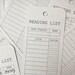 Personalized Reading List Bookmark Library Card, Double-sided Tracker ...