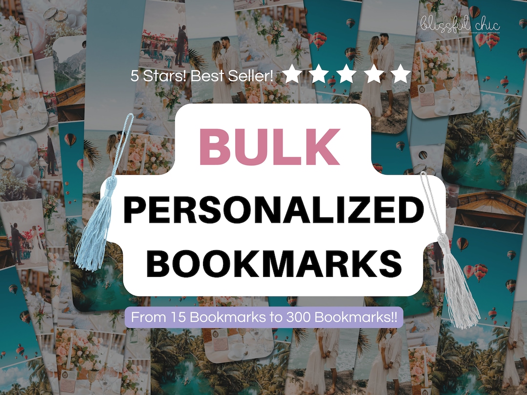 Personalized Custom Bookmarks Bulk Order, Free Shipping, Glossy ...