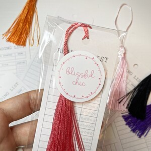 Personalized Reading List Bookmark Library Card, Double-sided Tracker ...