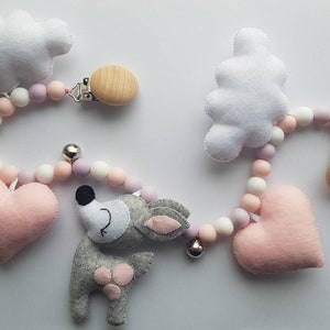 Pram Garland Felt Stroller Toy Stroller Chain Rattle Baby Shower Gift ...