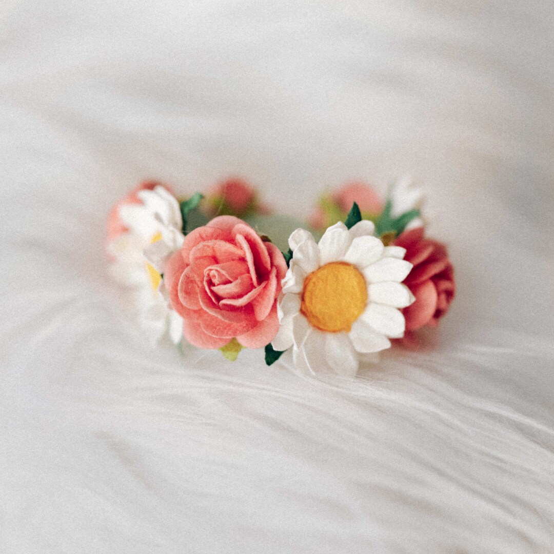 CORAL Miniature Flower Crown for Small Pets Teeny Tiny Photography ...