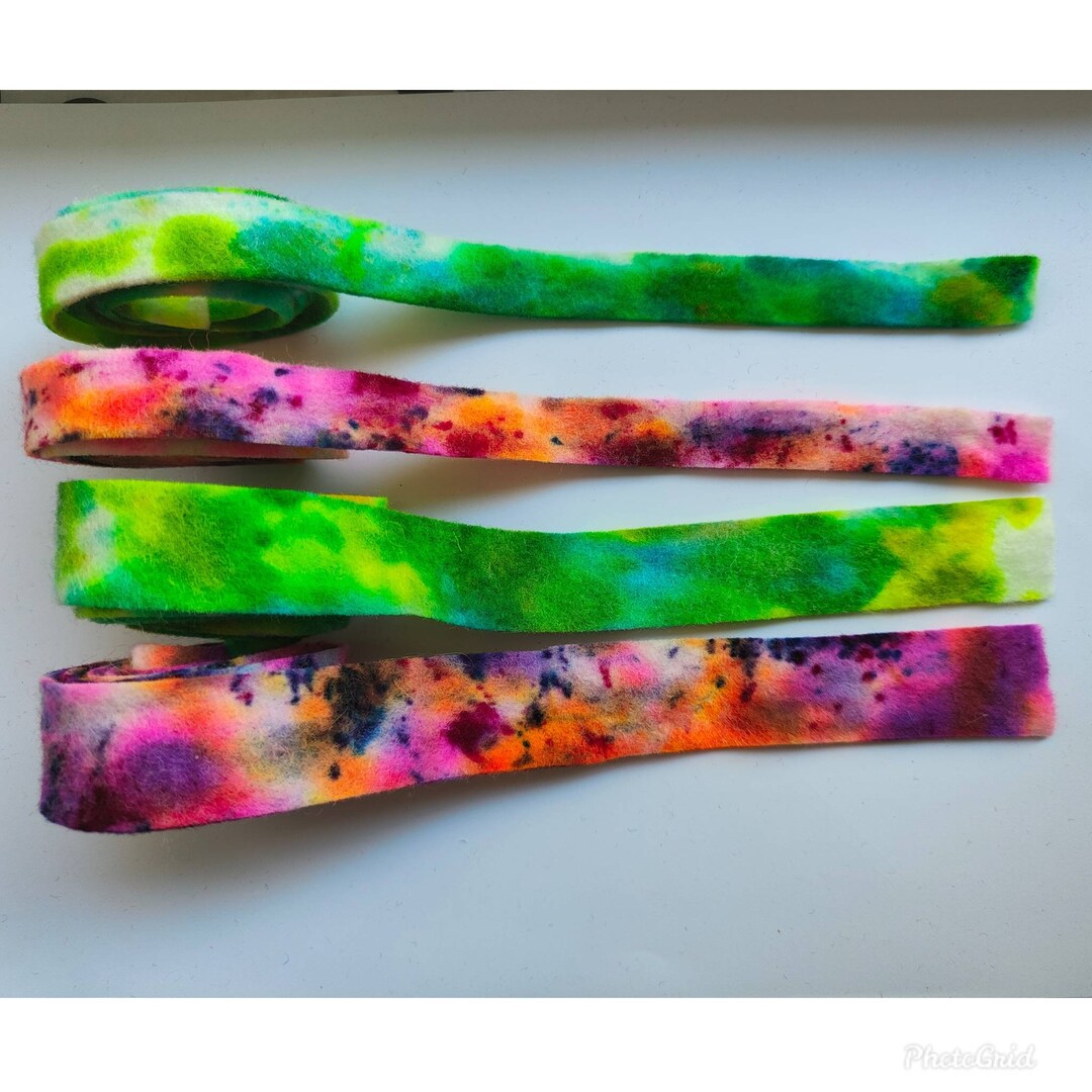 100% Wool Felt Ribbons, 2mm Thick, Weaving, Neon, Thick, Thin, Fibre ...