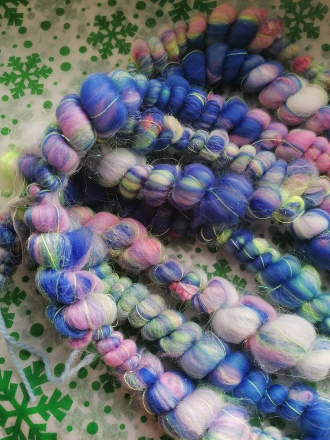 Vegan Art Yarn, Neon, Hand Spun Yarn, Cotton Nepps, Chunky Yarn - Etsy