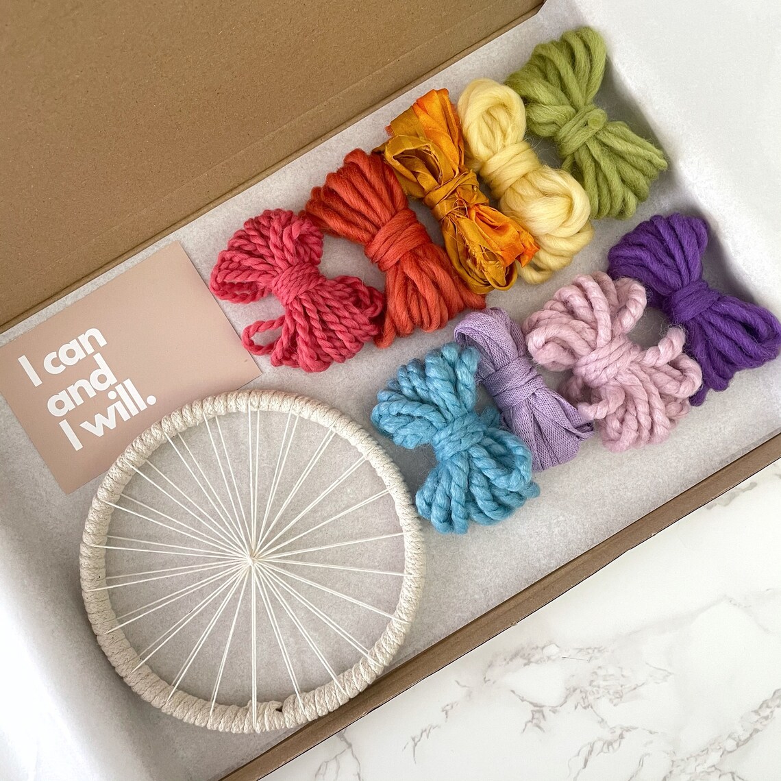 Children's Round Weaving Beginners Kit - Woven Wall Hanging Tutorial ...