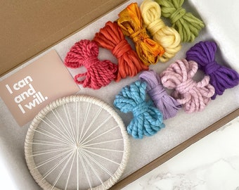 Round Weaving Beginners Kit Woven Wall Hanging Tutorial | Etsy