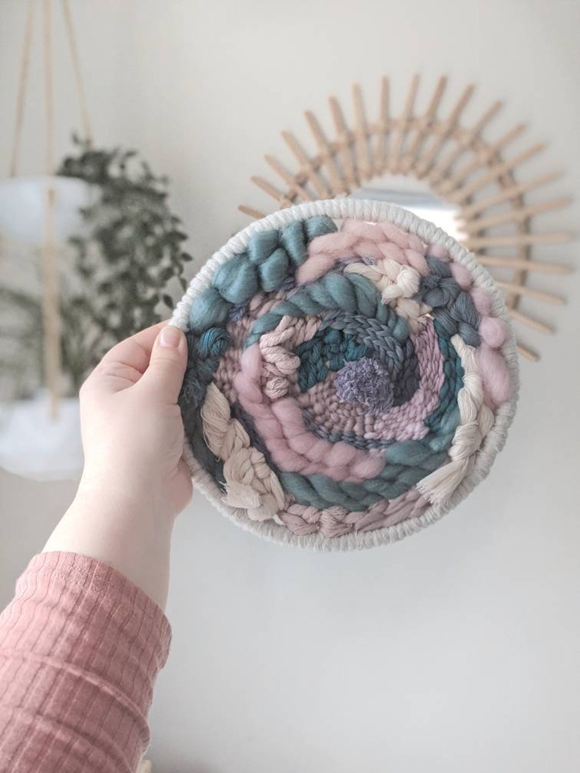 Round Weaving Beginners Kit Woven Wall Hanging Tutorial | Etsy