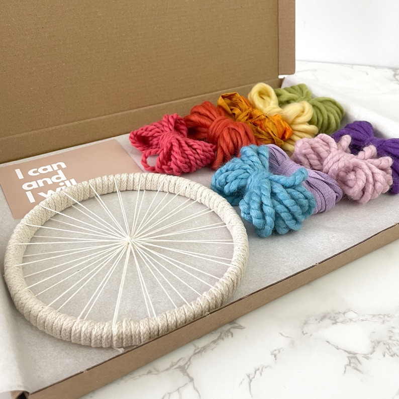 Children's Round Weaving Beginners Kit - Woven Wall Hanging Tutorial ...