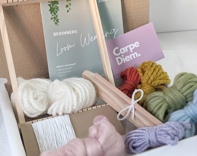 Weaving Loom Beginners Kit Woven Wall Hanging Tutorial | Etsy