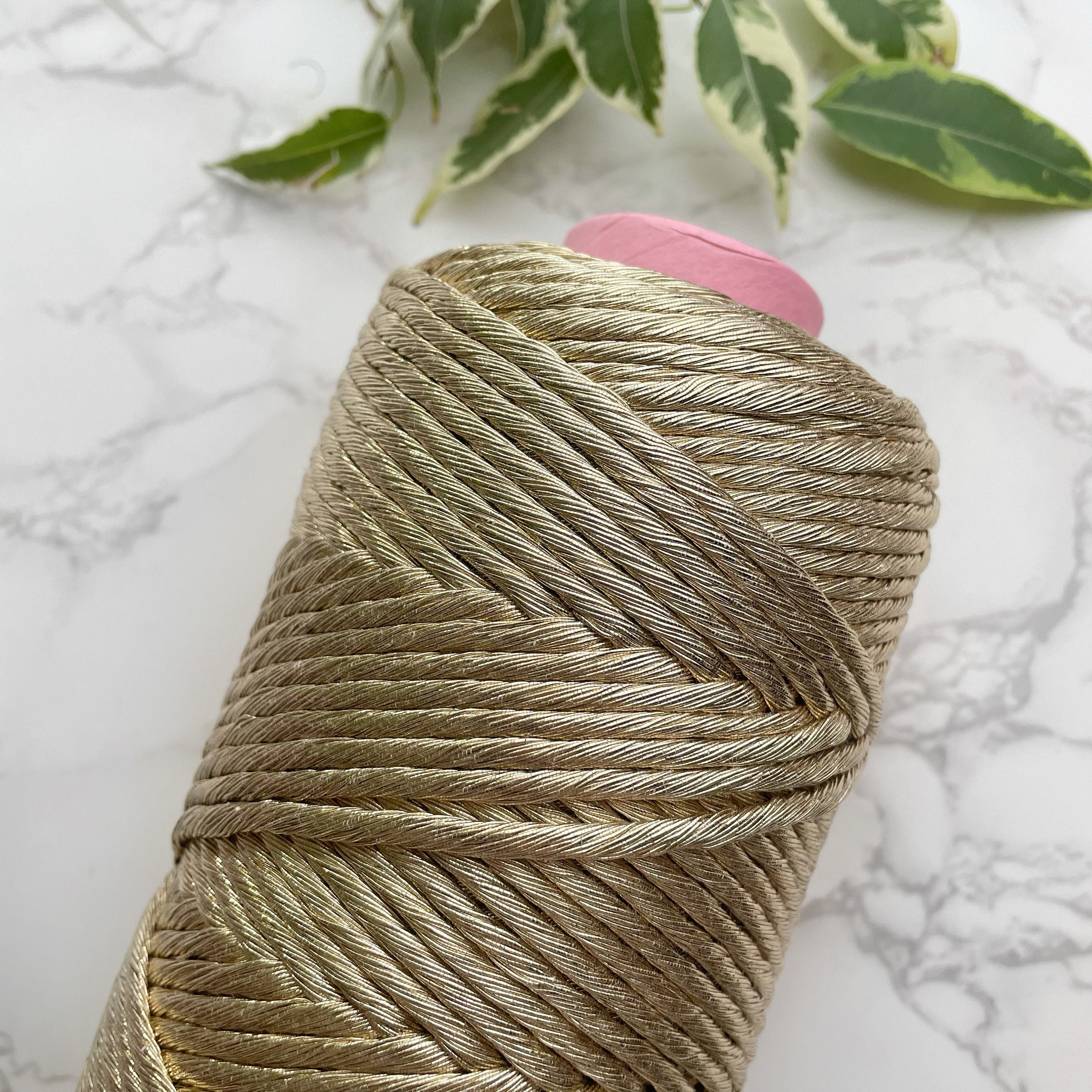 Metallic Macramé String 5mm Single Twist Cord Gold - Etsy