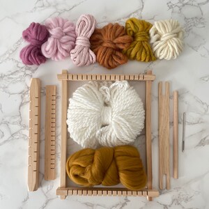 Weaving Loom Beginners Kit - Woven Wall Hanging Tutorial - Yarn Pack - Etsy