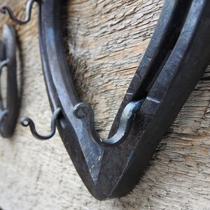Heart Wall Key Hanger, Hand Forged Horseshoe Heart, Key Holder ...