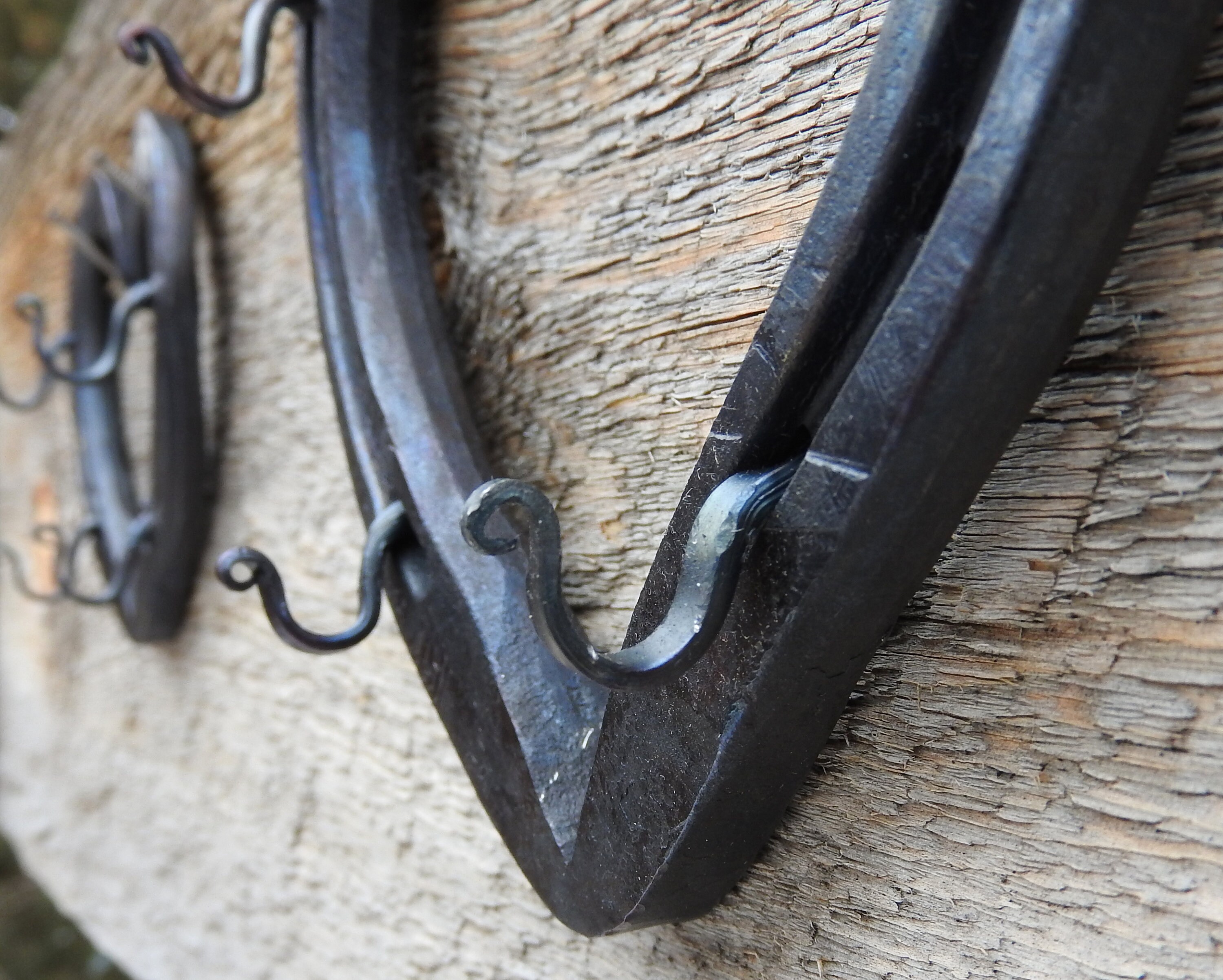 Heart Wall Key Hanger Hand Forged Horseshoe Heart Key | Etsy
