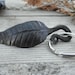 Hand Forged Iron Leaf Keychain, Gift for Nature Lover, Gift for Him ...