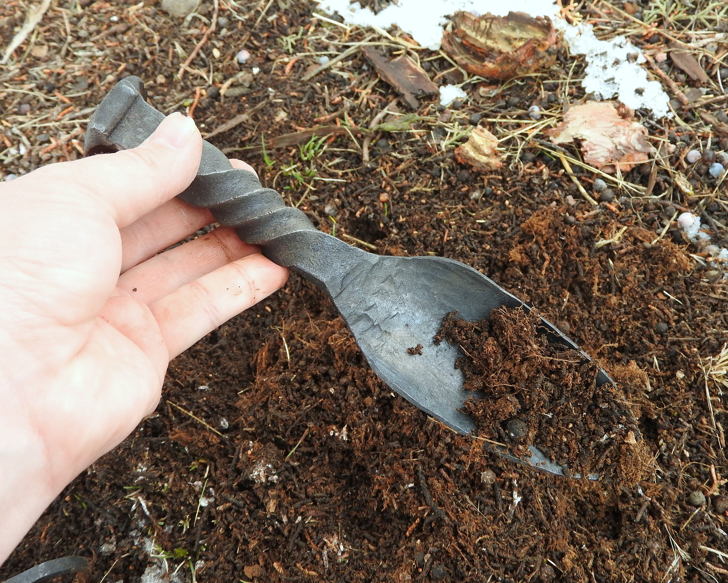 Hand Forged Metal Garden Tool Set Unique Trowel and Rake Gift | Etsy
