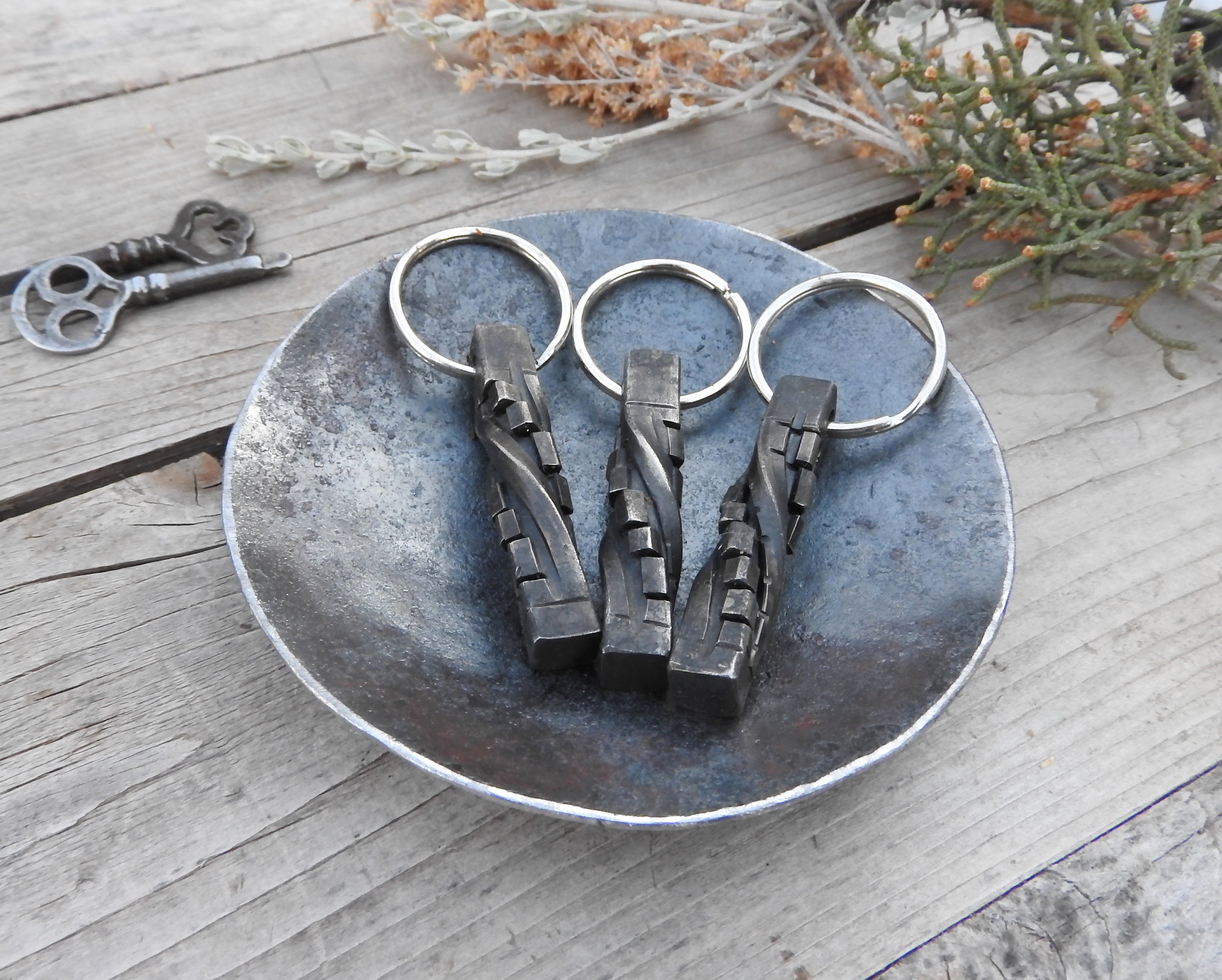 Unique Metal Keychain Gift for Gamer Hand Forged Gift for - Etsy