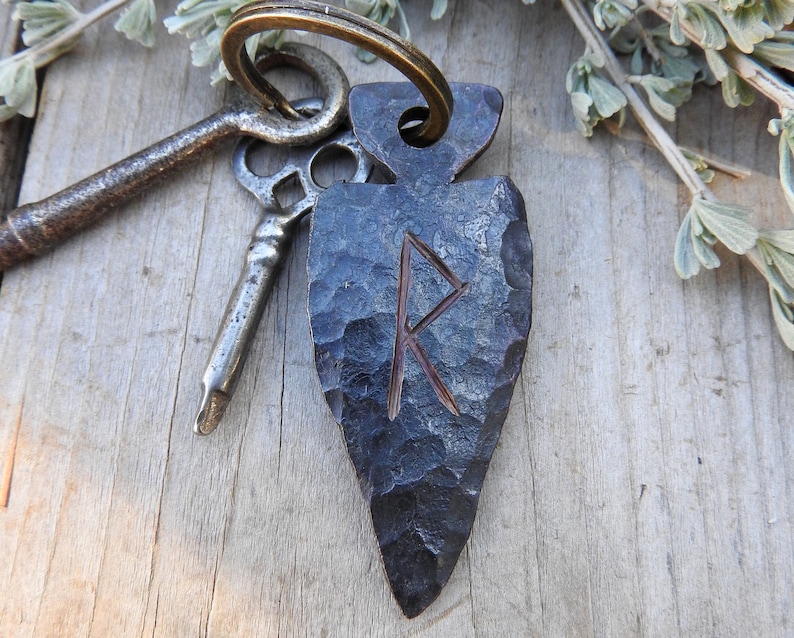 Hand Forged Viking Norse Journey Rune Metal Arrowhead - Etsy