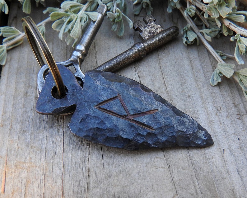 Hand Forged Viking Norse Journey Rune Metal Arrowhead - Etsy