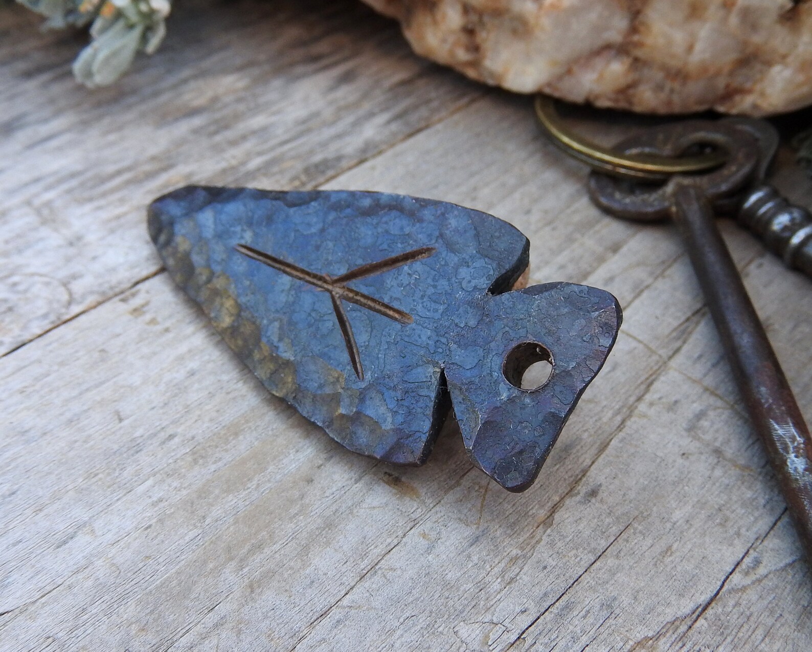 Hand Forged Viking Norse Protection Rune Metal Arrowhead - Etsy