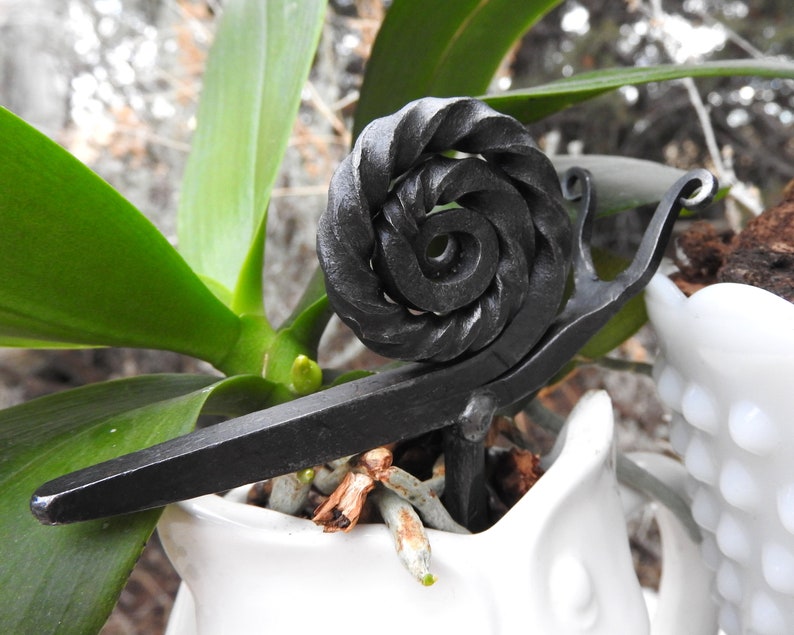 Twisted Houseplant Snail, Indoor Plant Decor, Fairy Garden Decor, Gift ...