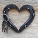 Heart Wall Key Hanger, Hand Forged Horseshoe Heart, Key Holder ...