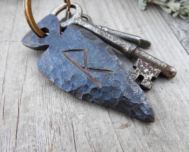 Hand Forged Viking Norse Journey Rune Metal Arrowhead - Etsy