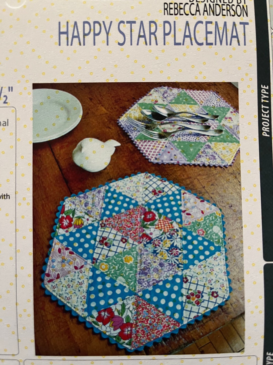 Happy Star Placemat by Rebecca Anderson for Cut Loose Press - PAPER ...