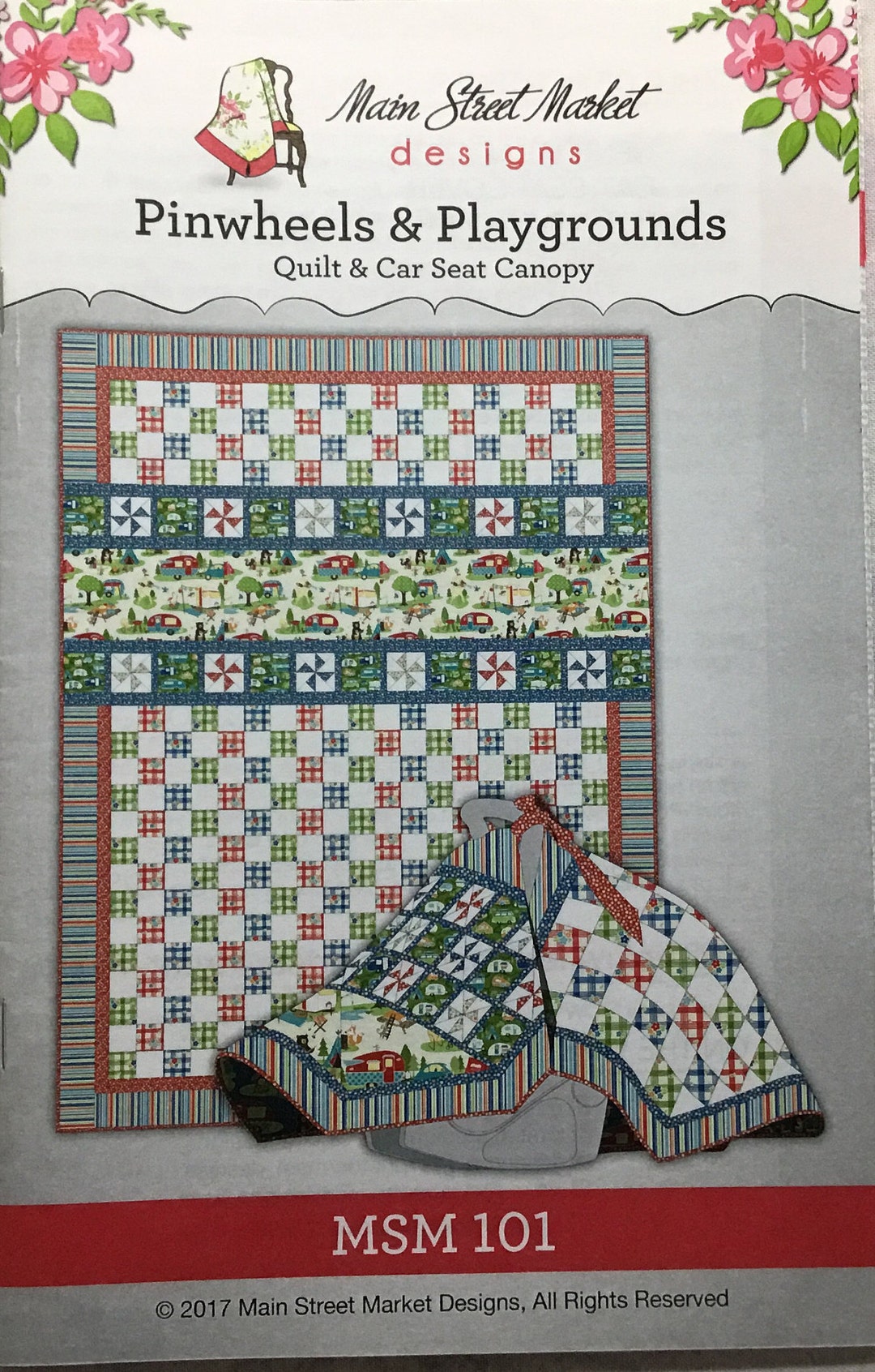 Pinwheels & Playgrounds Quilt and Car Seat Canopy Pattern by Main ...