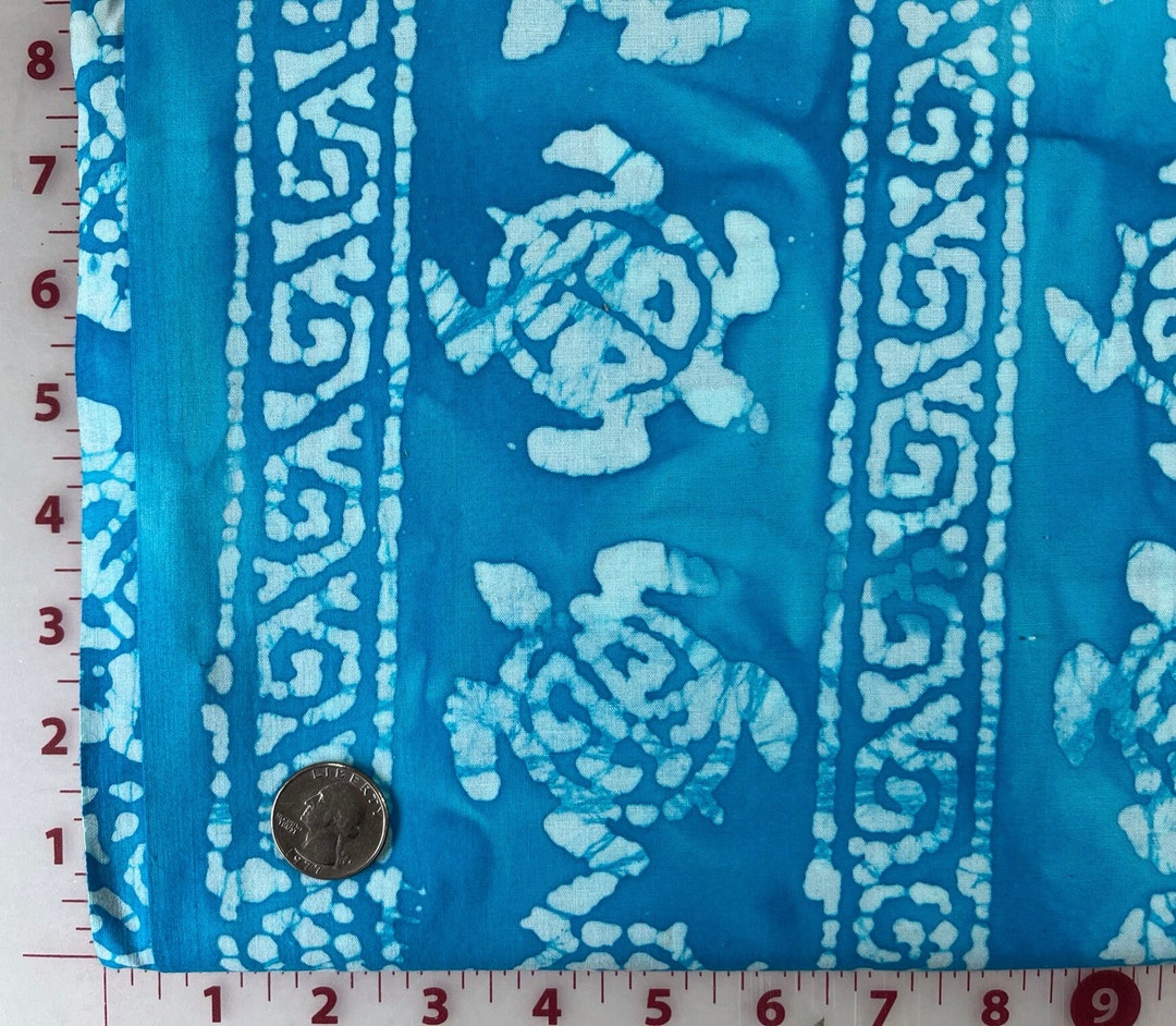 Troy Gold Crown Collection Blue Turquoise Turtle Batik Fabric - Etsy