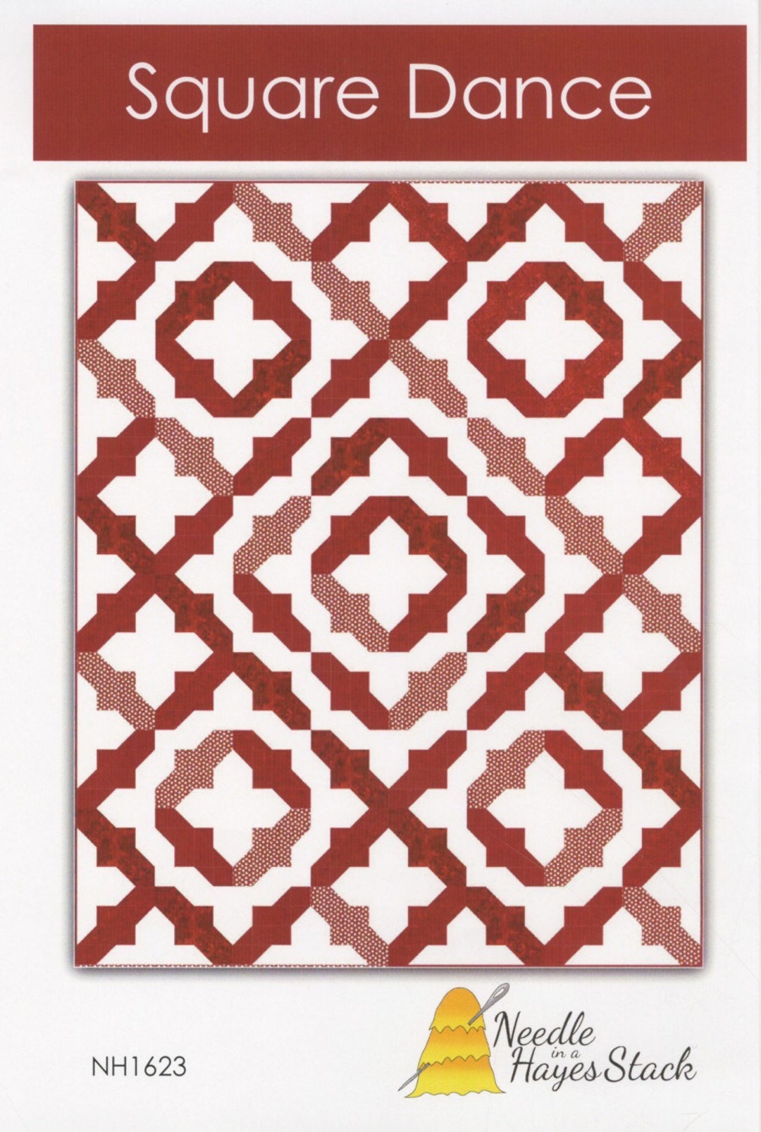 Square Dance Quilt Pattern From Needle in a Hayes Stack - PAPER PATTERN - Etsy