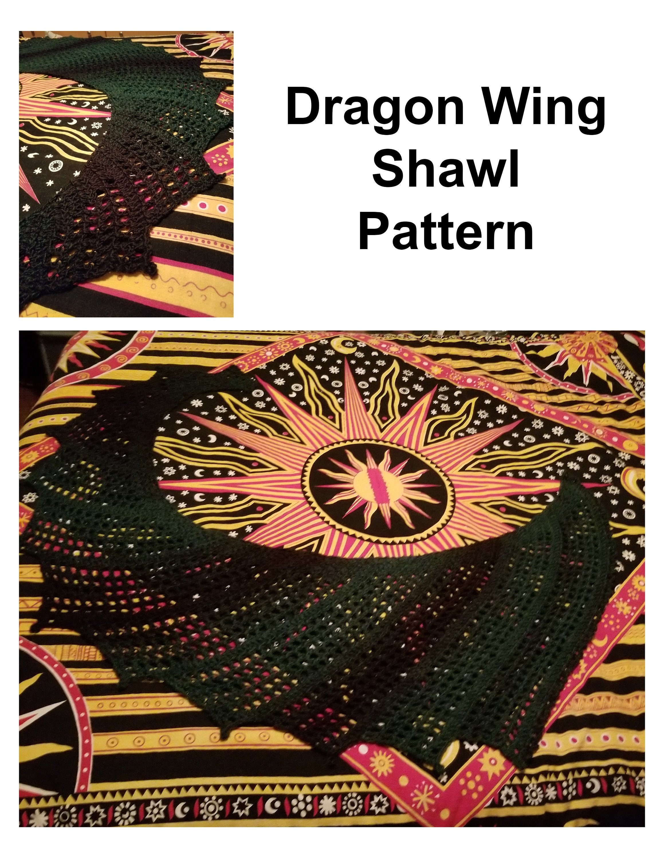 Dragon Wing Shawl Pattern - Etsy