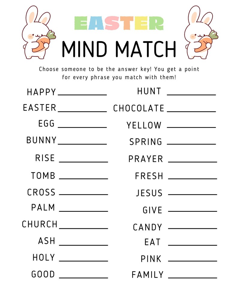 Easter Games Printable PDF | Easter Activities for Kids | Classroom ...