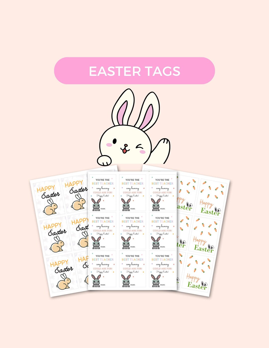 Easter Gift Tags - Digital Download - Etsy