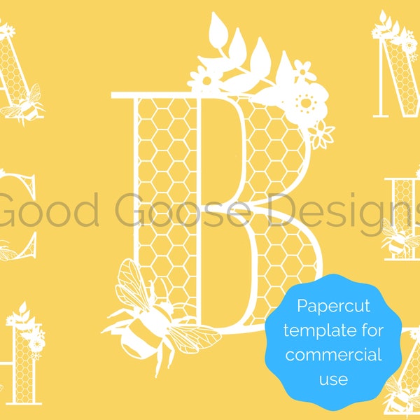 Honey Bee Alphabet - Etsy