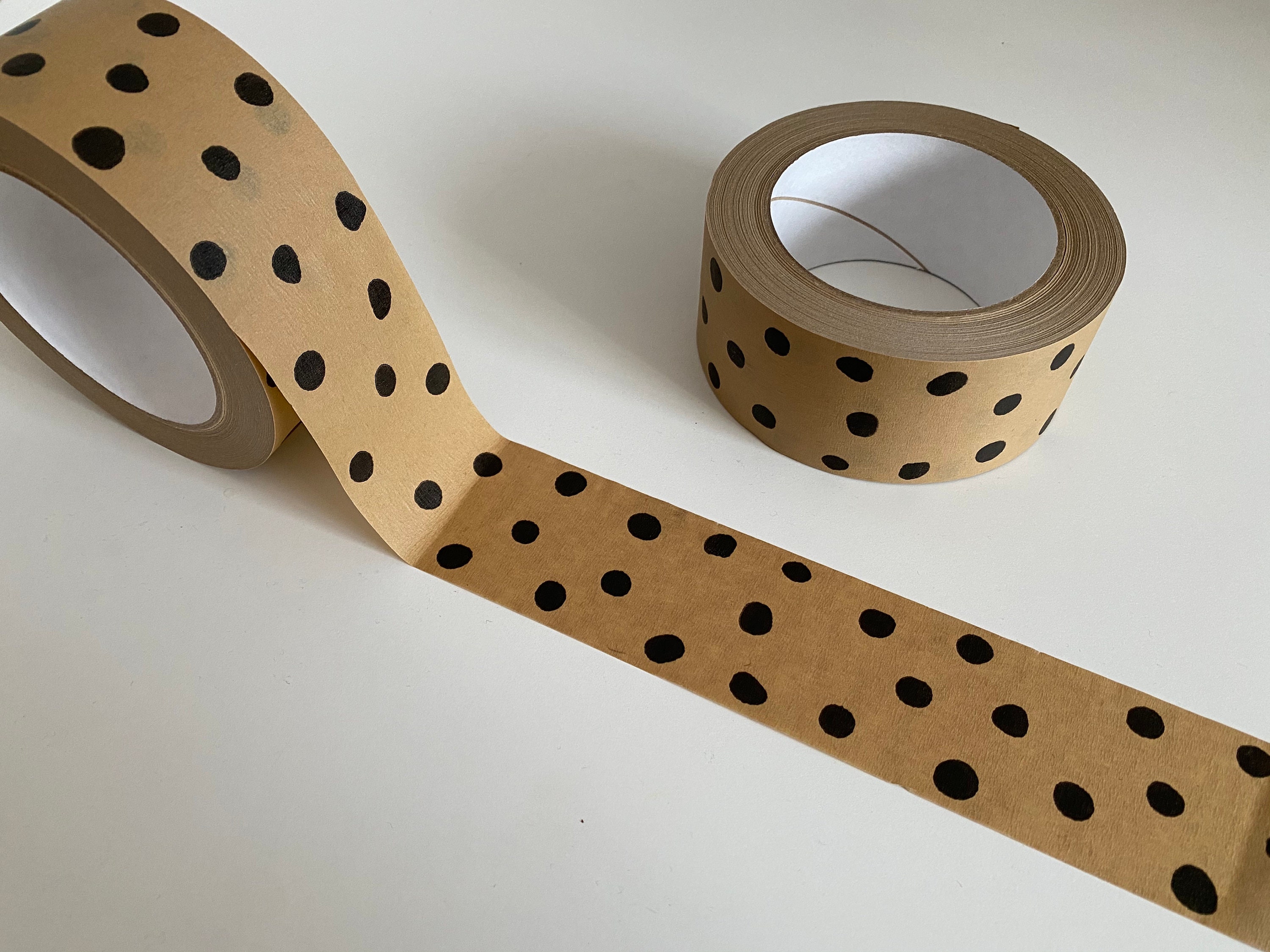 Patterned spotty paper packing tape eco friendly spotty Kraft | Etsy