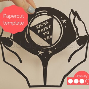 Magic 8-ball papercutting template For personal use only | Etsy